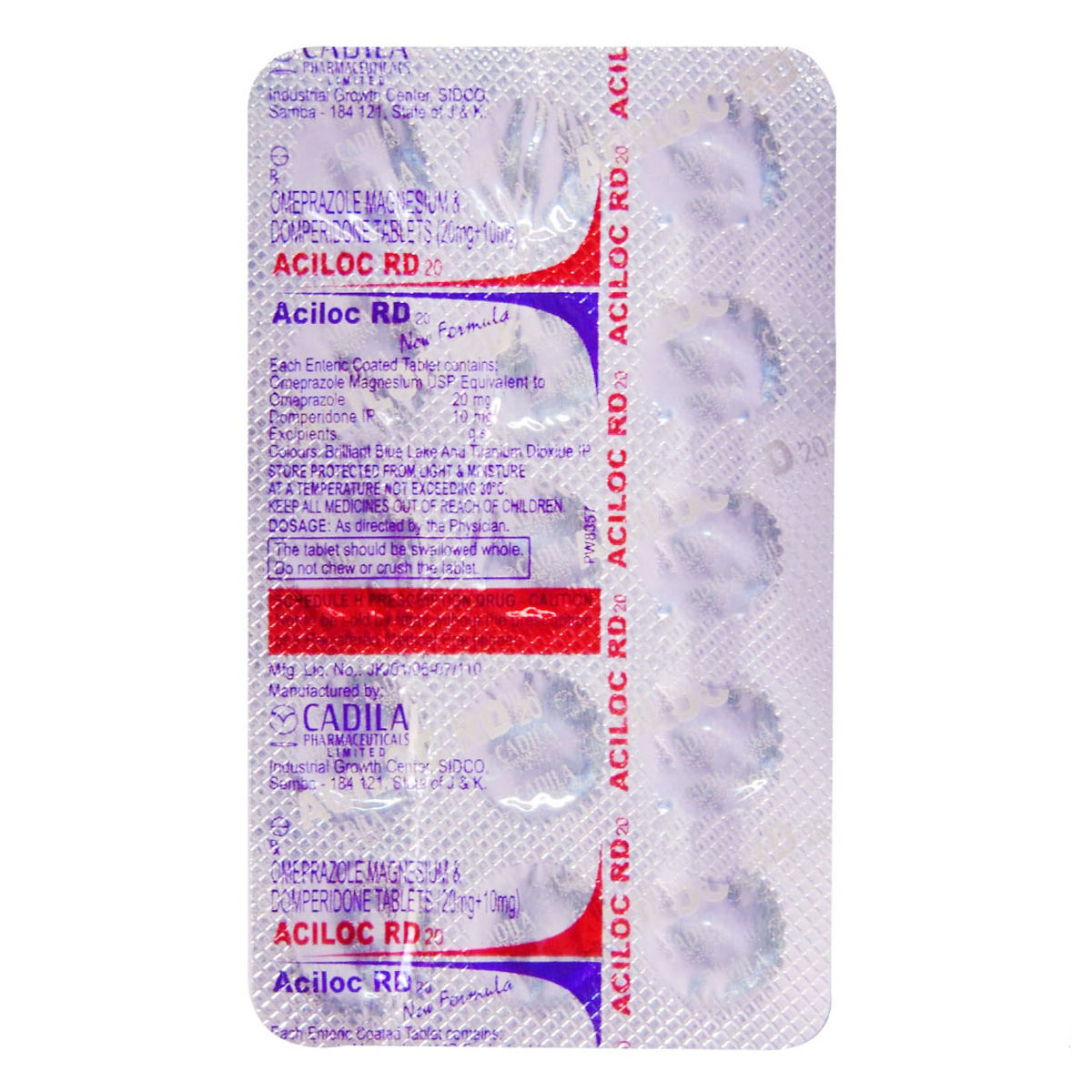 Aciloc RD 20 New Tablet 15's Price, Uses, Side Effects, Composition ...