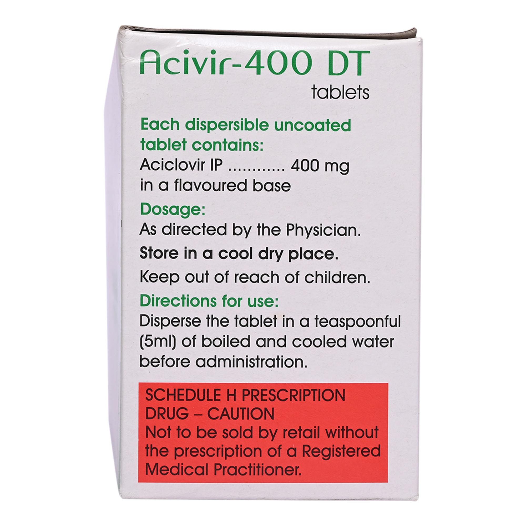 Acivir-400 DT Tablet | Uses, Side Effects, Price | Apollo Pharmacy