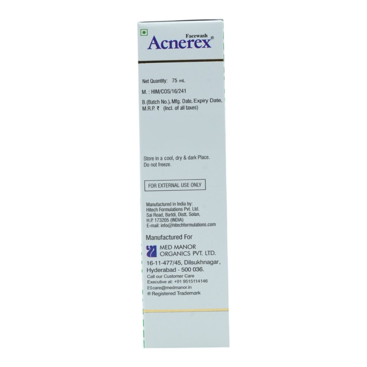 Acnerex Face Wash 75 ml Price, Uses, Side Effects, Composition - Apollo ...