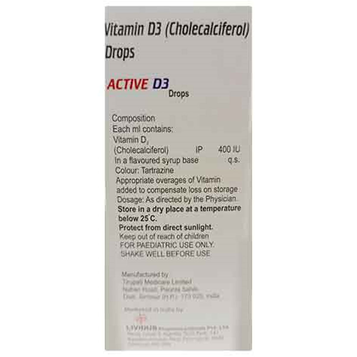 Active D3 Oral Drop | Uses, Side Effects, Price | Apollo Pharmacy