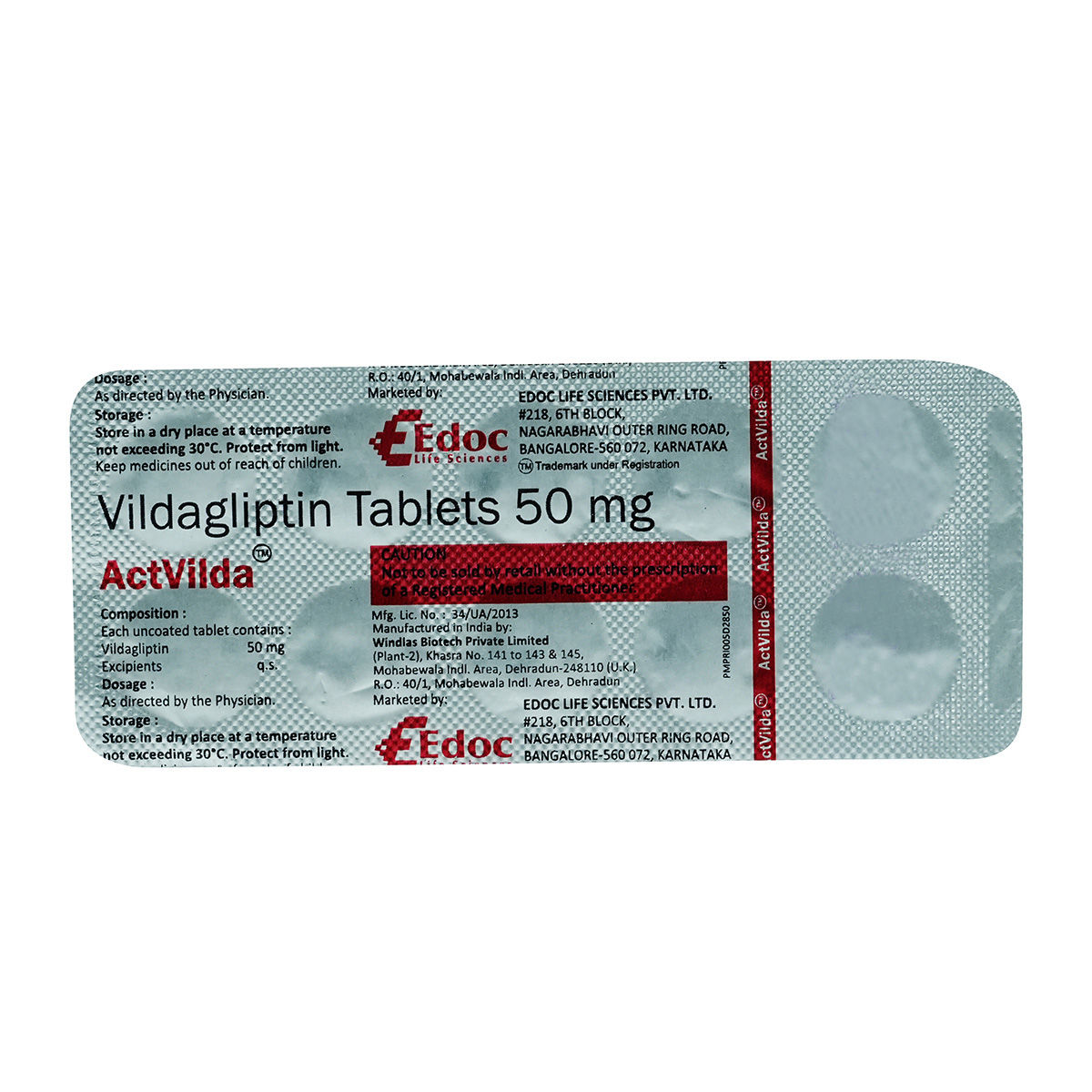 Actvilda 50Mg Tablet | Uses, Side Effects, Price | Apollo Pharmacy