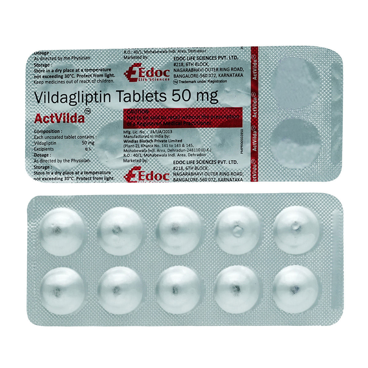Actvilda 50Mg Tablet 10'S Price, Uses, Side Effects, Composition ...