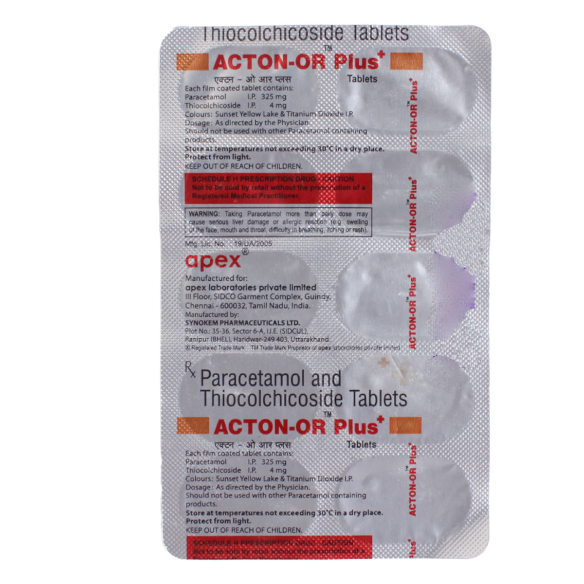 Acton-OR Plus Tablet | Uses, Side Effects, Price | Apollo Pharmacy
