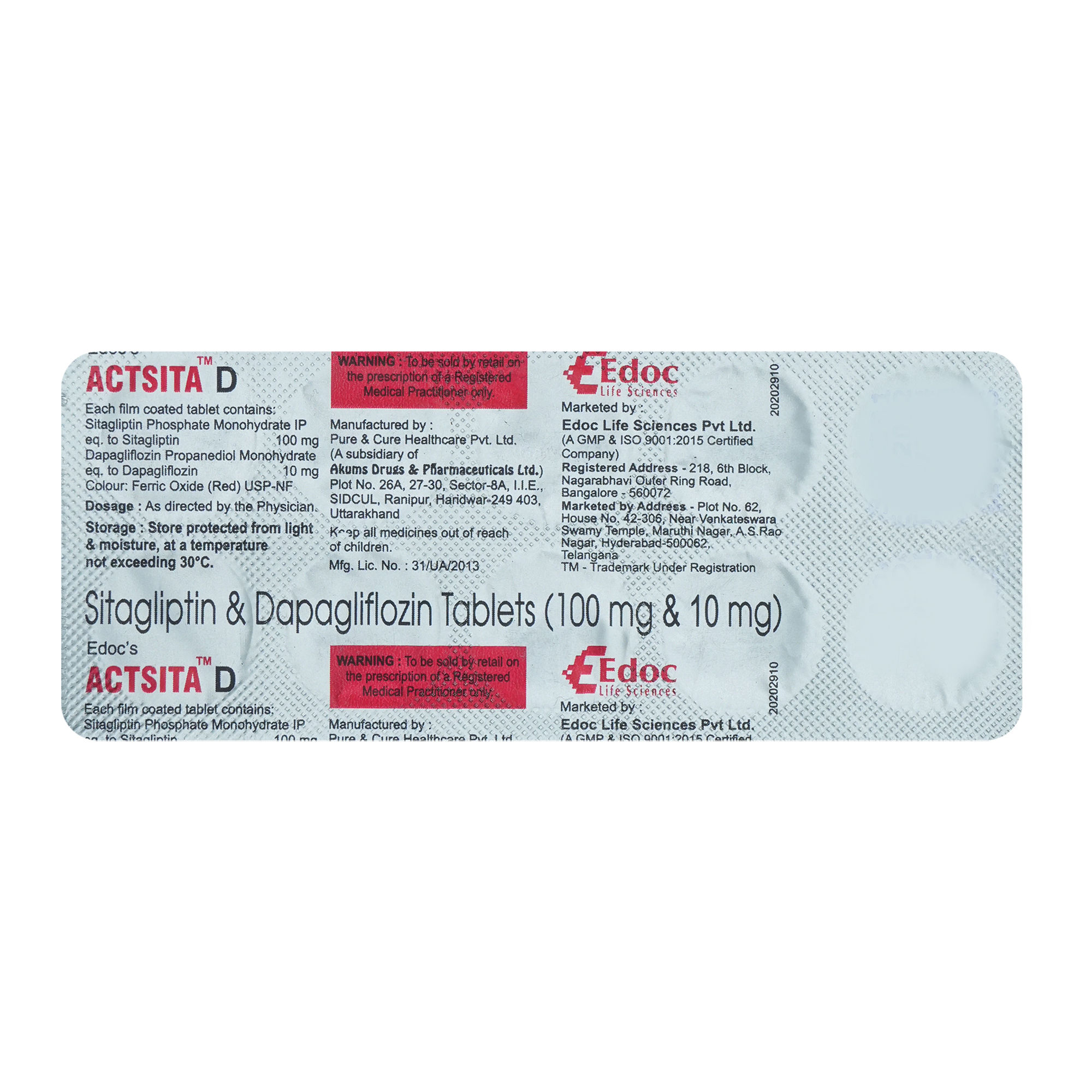 Actsita D Tablet | Uses, Side Effects, Price | Apollo Pharmacy