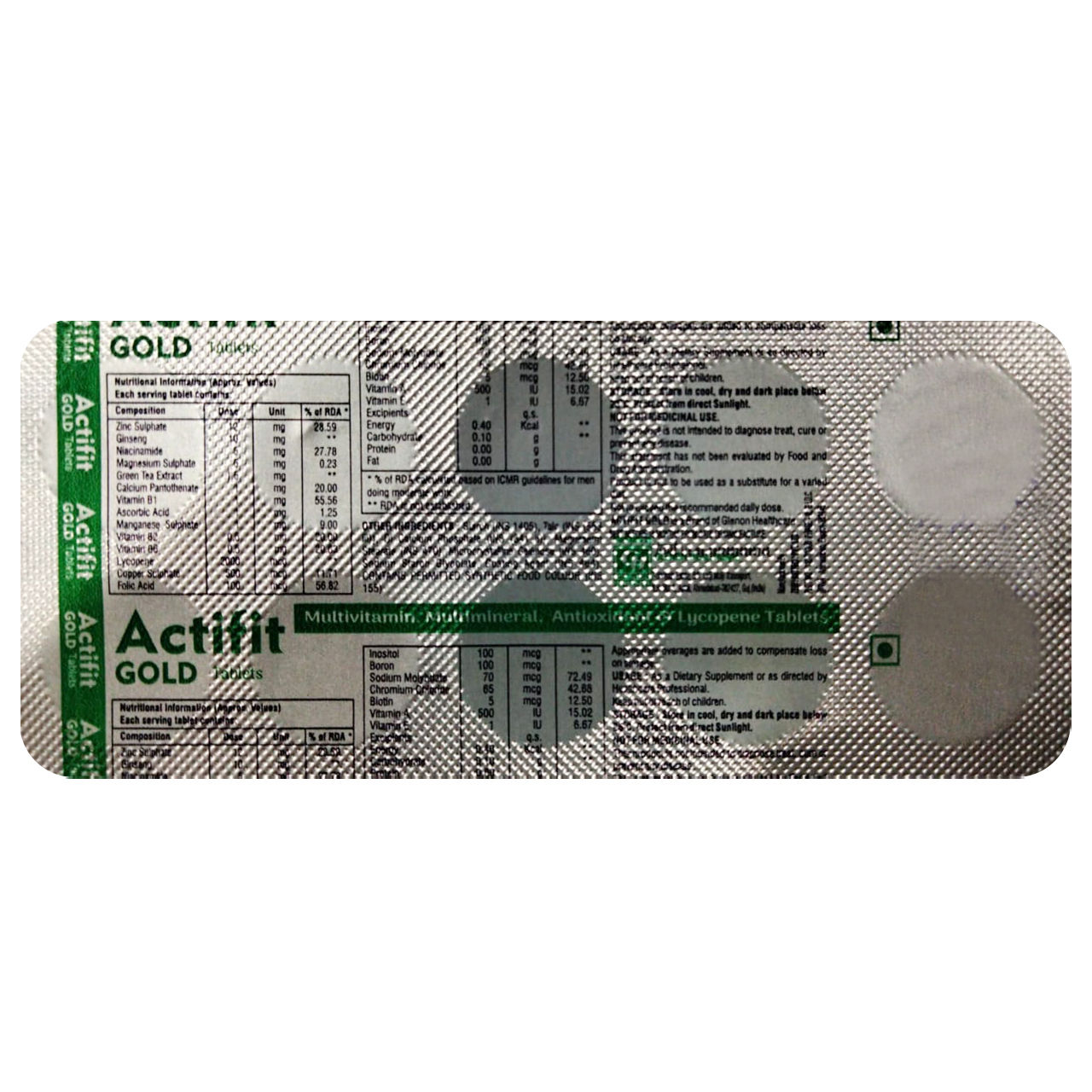 Actifit Gold Tablet | Uses, Side Effects, Price | Apollo Pharmacy