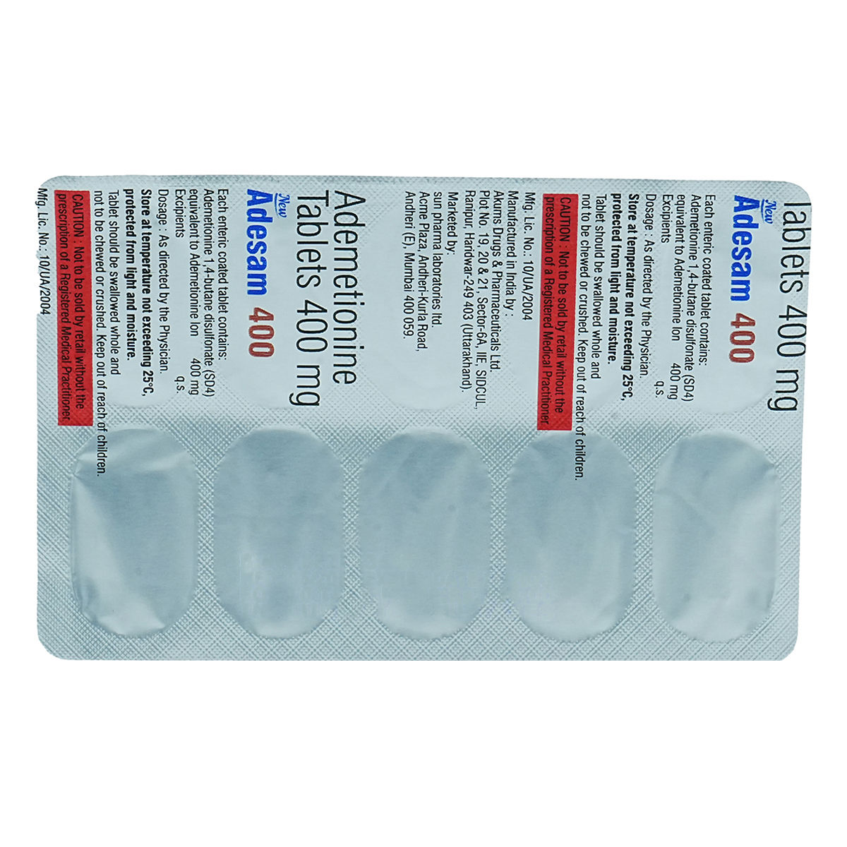Adesam 400 New Tablet 10's Price, Uses, Side Effects, Composition ...