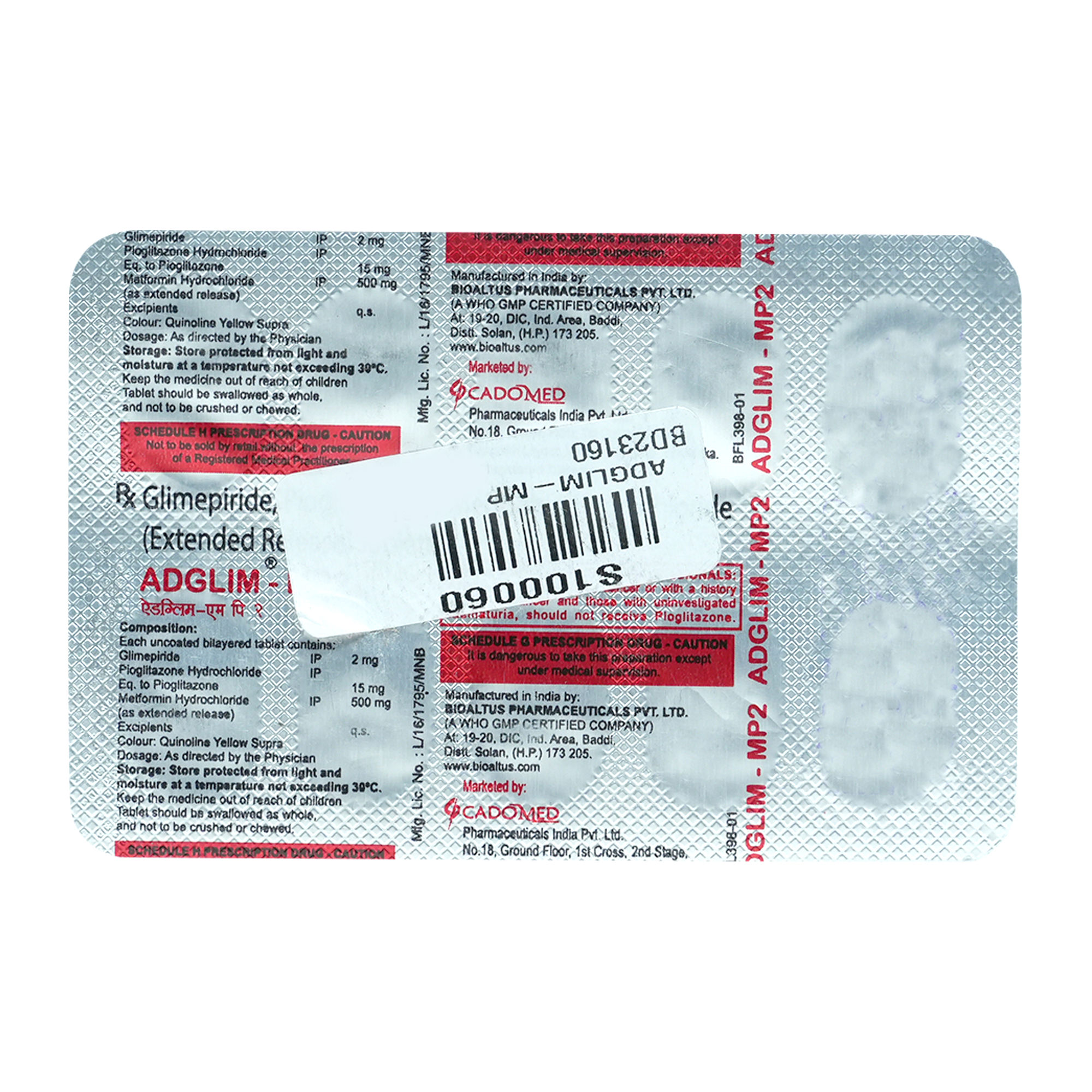 Adglim-MP 2 Tablet 10's Price, Uses, Side Effects, Composition - Apollo ...