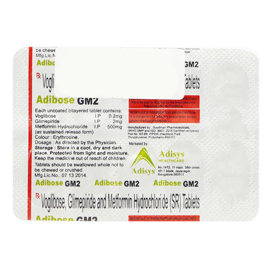 Adibose GM2 Tablet | Uses, Side Effects, Price | Apollo Pharmacy