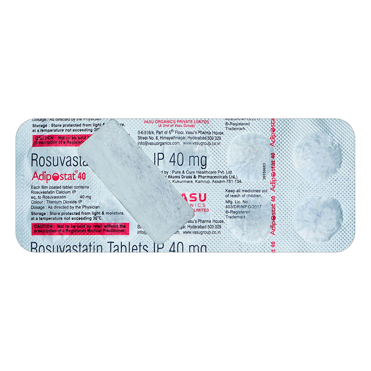 Adipostat-40 mg Tablet | Uses, Side Effects, Price | Apollo Pharmacy