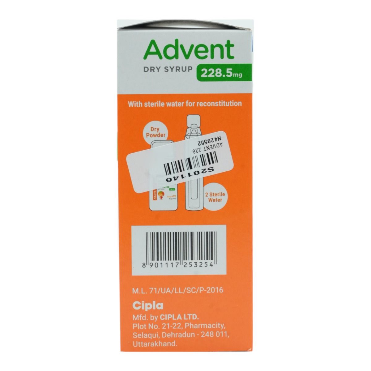 Advent 228.5mg Syrup | Uses, Side Effects, Price | Apollo Pharmacy