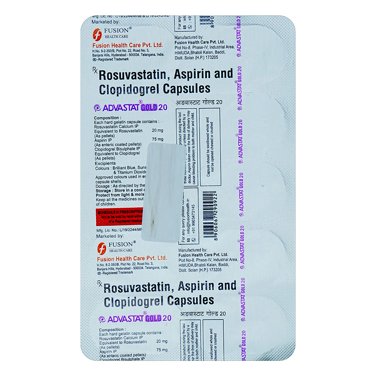 Advastat Cv 20/75mg Capsule 10's Price, Uses, Side Effects, Composition ...