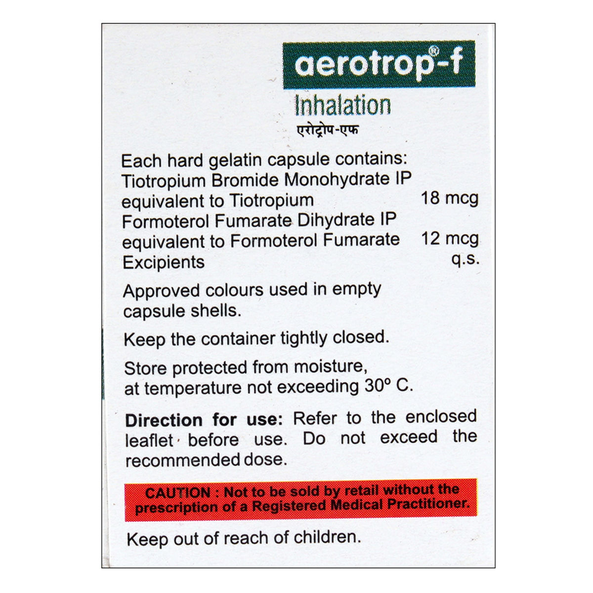 Aerotrop F Capsule 15's Price, Uses, Side Effects, Composition - Apollo ...
