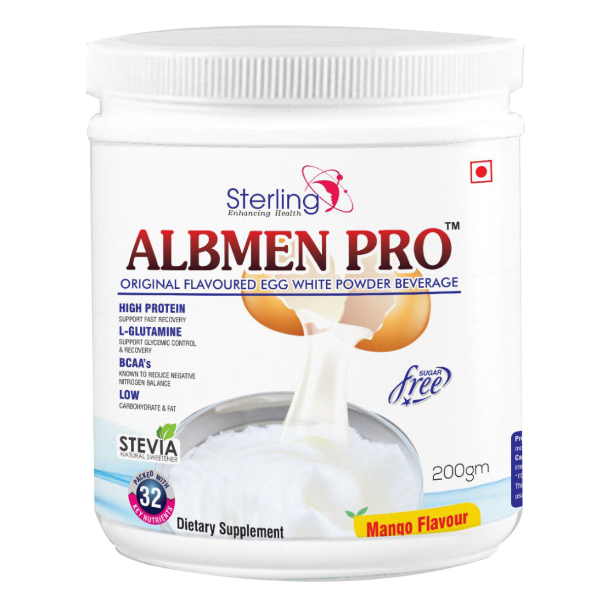 Albmen Pro Sugar Free Mango Egg White Powder | Uses, Side Effects ...