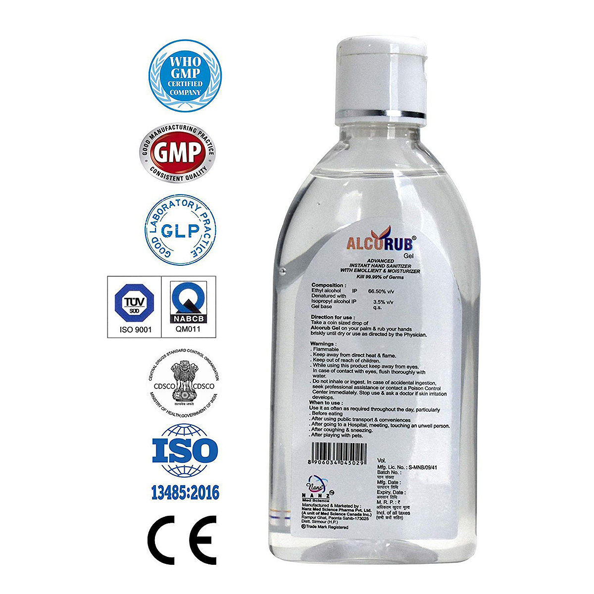 Alcorub Gel Sanitizer, 100 ml Price, Uses, Side Effects, Composition ...