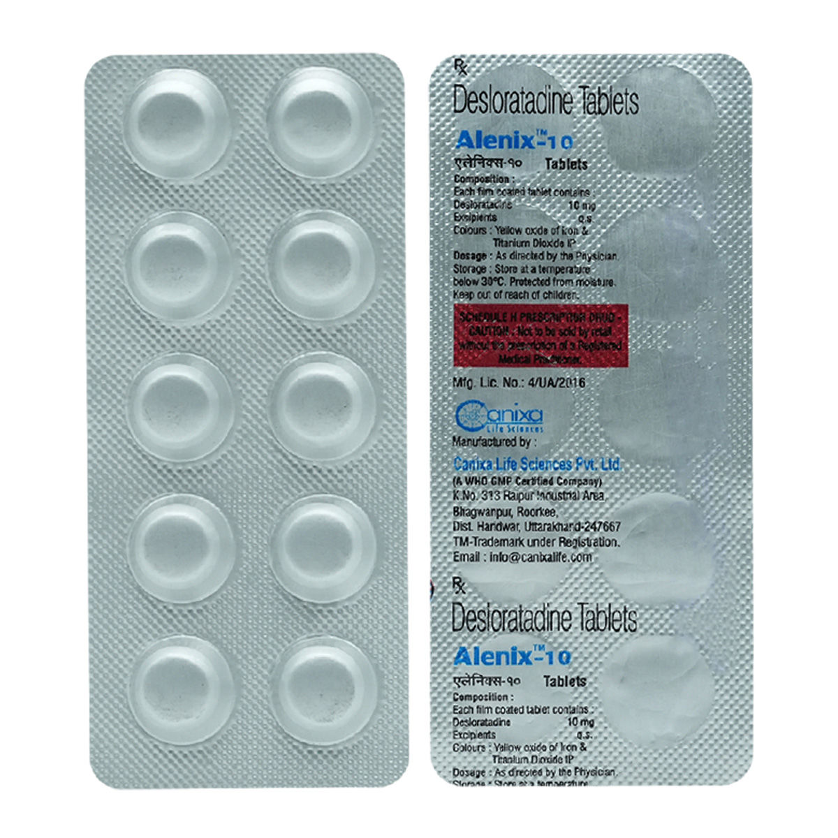 Alenix-10mg Tablet 10's Price, Uses, Side Effects, Composition - Apollo ...