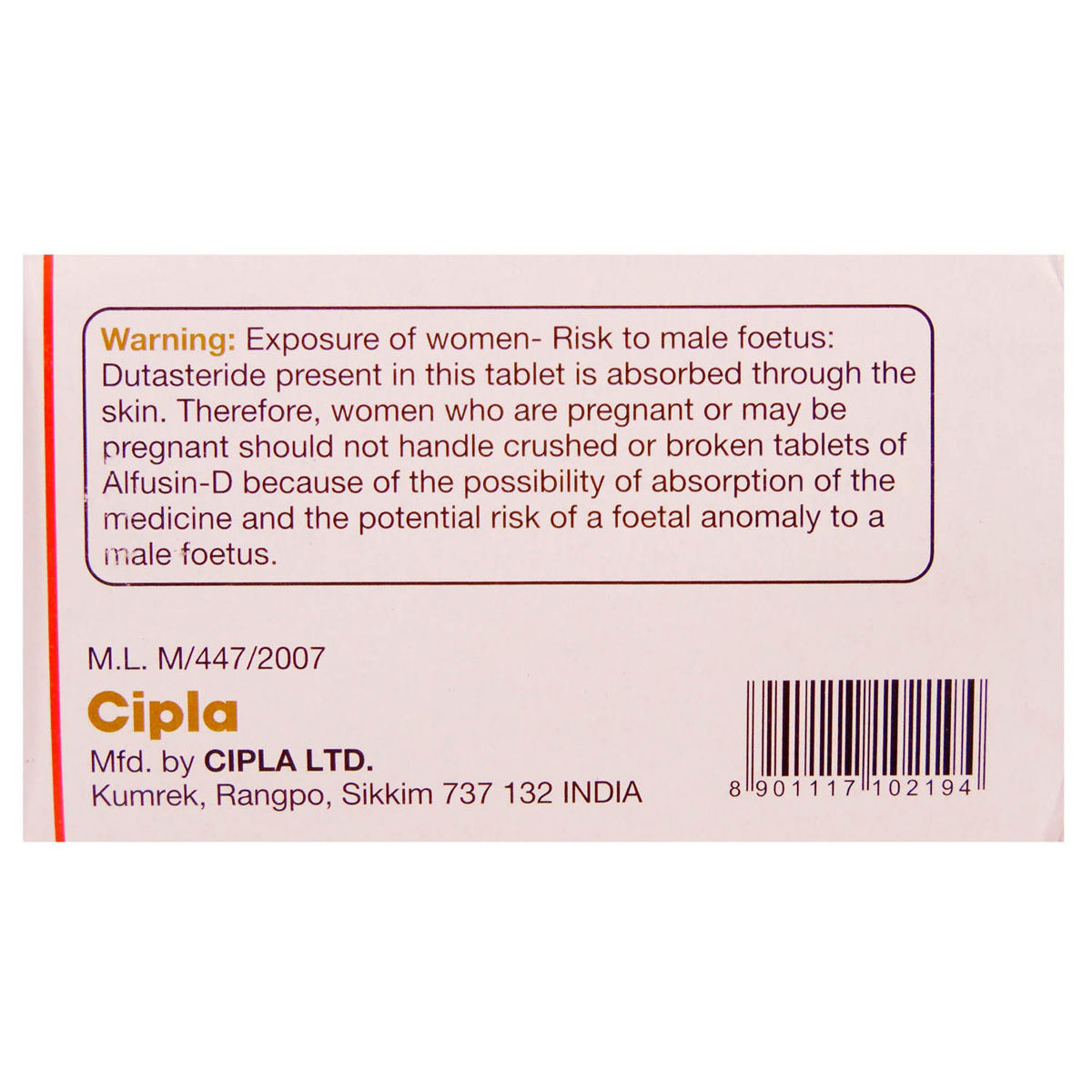 Alfusin D Tablet | Uses, Side Effects, Price | Apollo Pharmacy