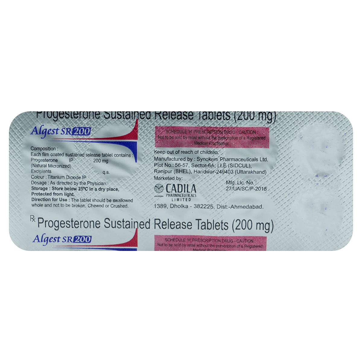 Algest SR 200 Tablet | Uses, Side Effects, Price | Apollo Pharmacy