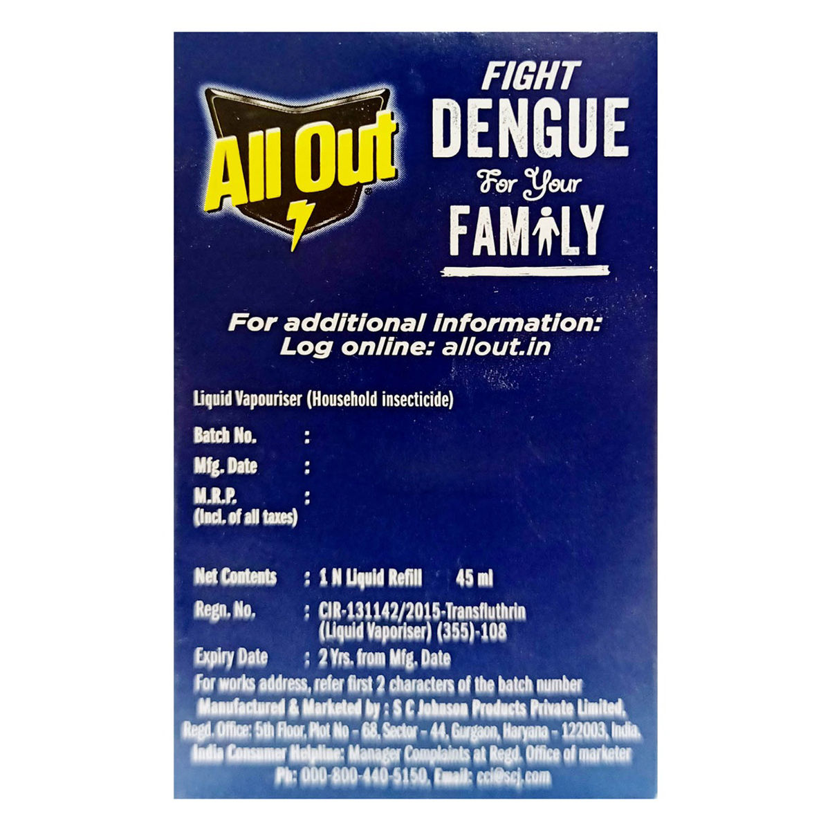 All Out Liquid Vaporizer 60 Nights Refill, 1 Count Price, Uses, Side ...