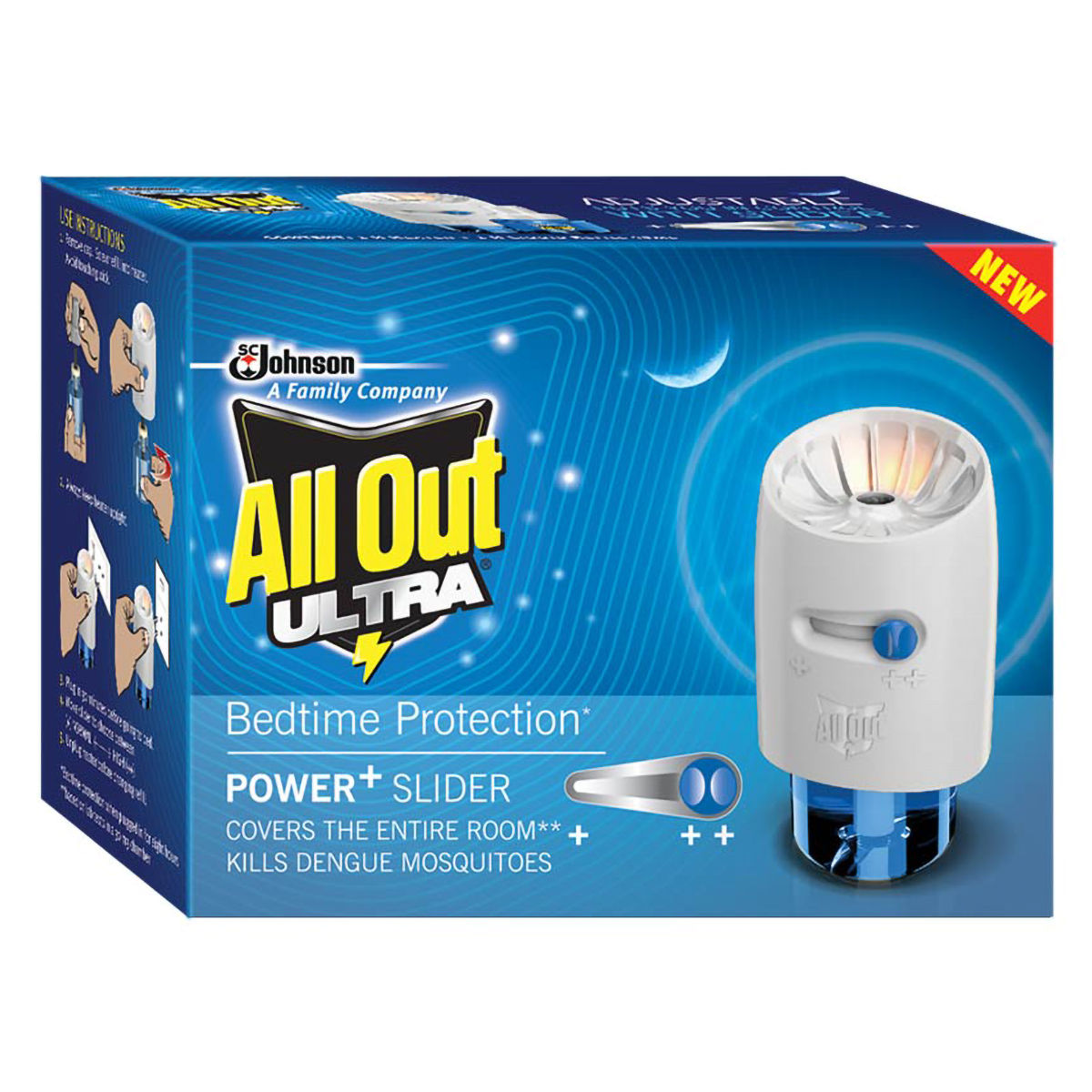 All Out Ultra Power+ Slider Mosquito Repellent Refill With Machine, 1 ...