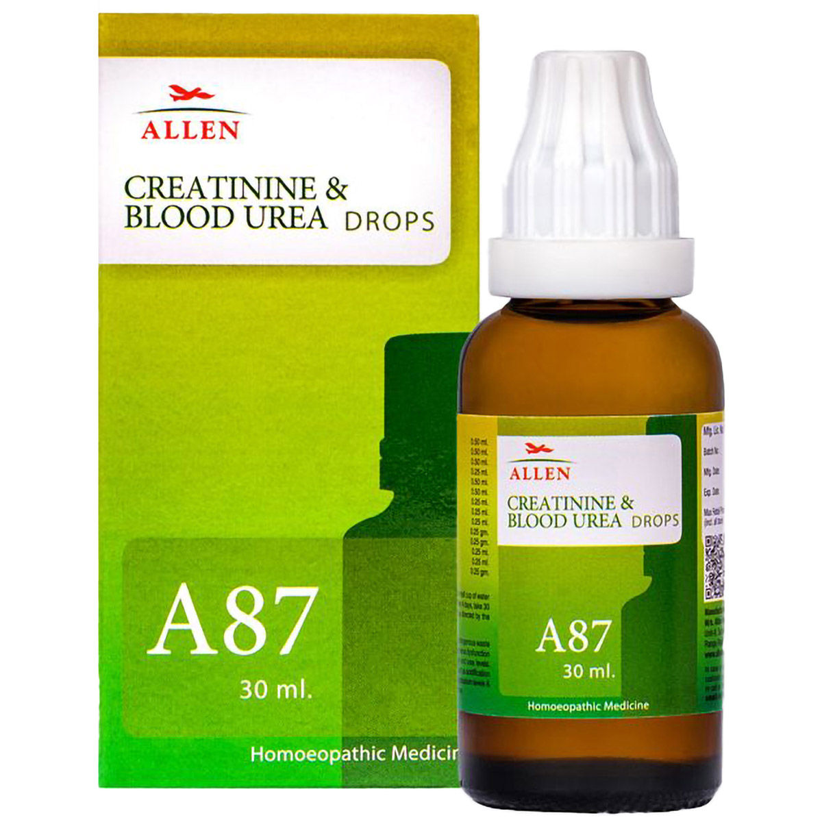 Buy Allen A87 Creatinine & Blood Urea Drops, 30 ml | 19 Minutes ...