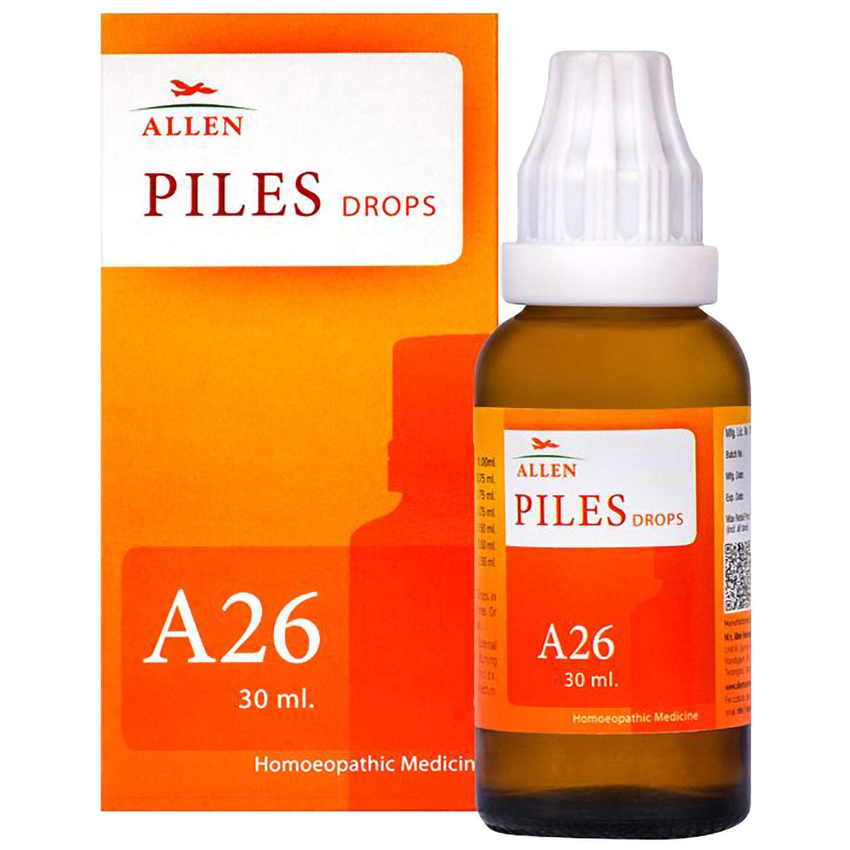 Buy Allen A26 Piles Drops, 30 ml | 19 Minutes Delivery | Apollo Pharmacy