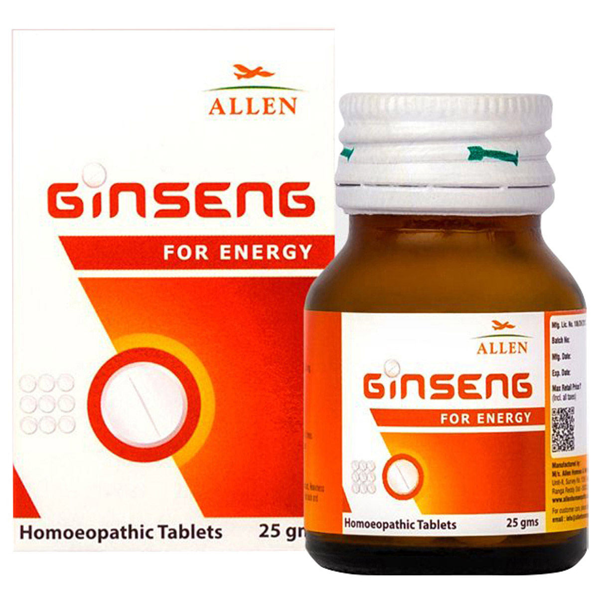 Buy Allen Ginseng For Energy Tablets, 25 gm | 19 Minutes Delivery ...