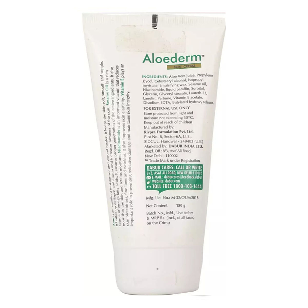 Aloederm Skin Cream 150 gm Price, Uses, Side Effects, Composition ...