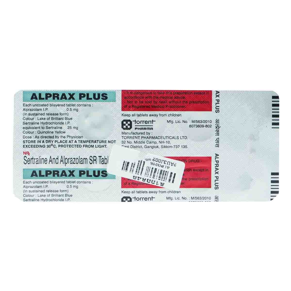 Alprax Plus Tablet 10's Price, Uses, Side Effects, Composition - Apollo ...