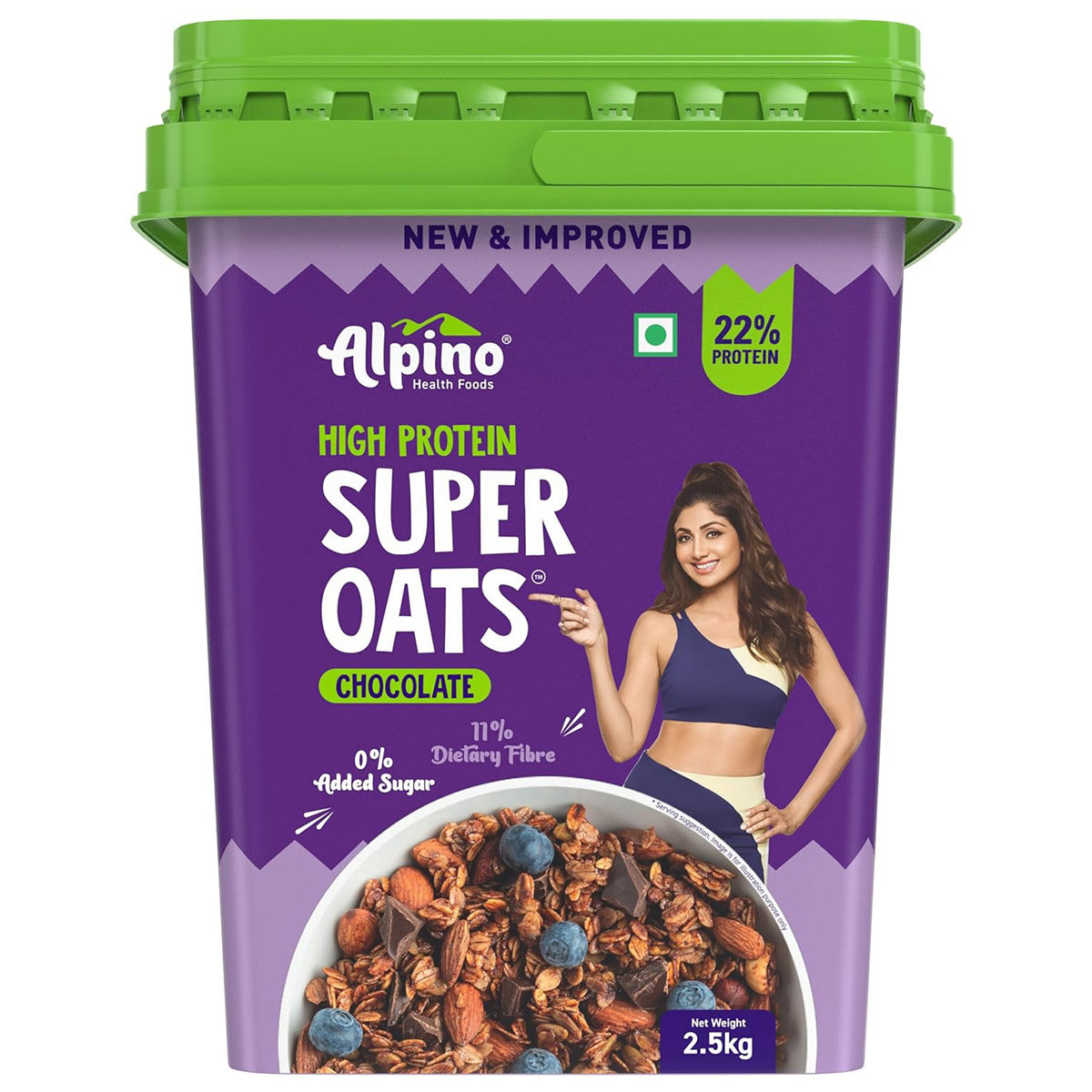 Buy Alpino High Protein Super Oats Chocolate, 2.5 kg | 19 Minutes ...