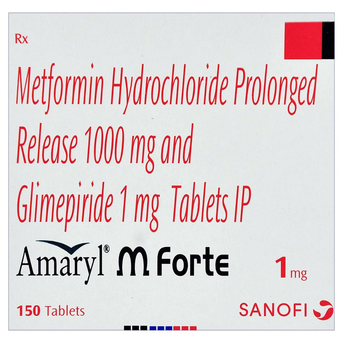 Amaryl M Forte 1 mg Tablet | Uses, Side Effects, Price | Apollo Pharmacy