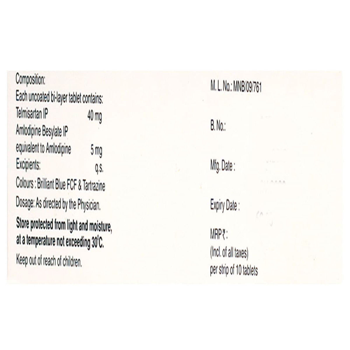 Amlosafe TM 40 Tablet 10's Price, Uses, Side Effects, Composition ...