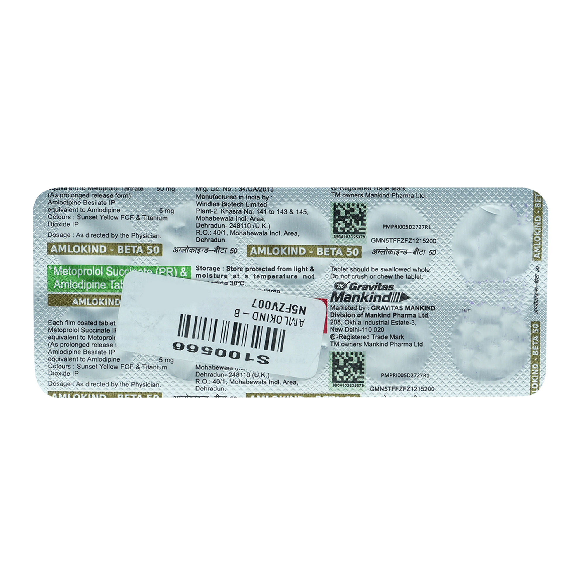 Amlokind Beta 50 Tablet 10's Price, Uses, Side Effects, Composition ...