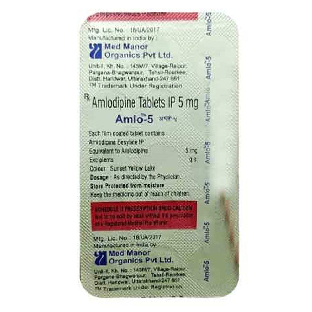 Amlo-5 Tablet | Uses, Side Effects, Price | Apollo Pharmacy