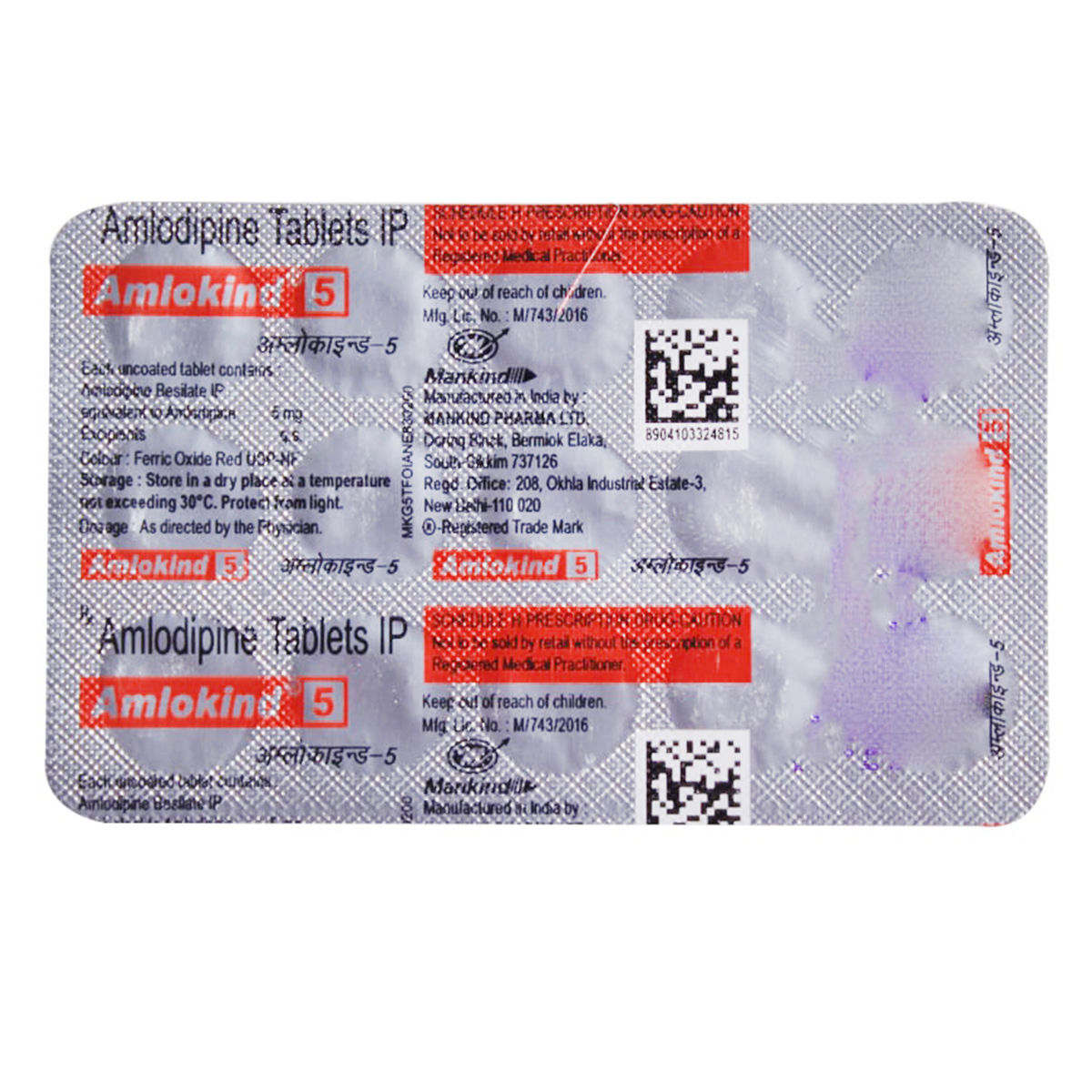 Amlokind-5 Tablet 15's Price, Uses, Side Effects, Composition - Apollo ...