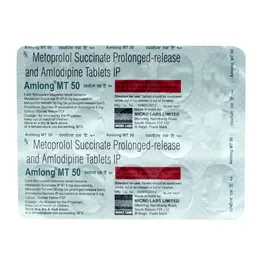 Amlong MT 50 Tablet | Uses, Side Effects, Price | Apollo Pharmacy