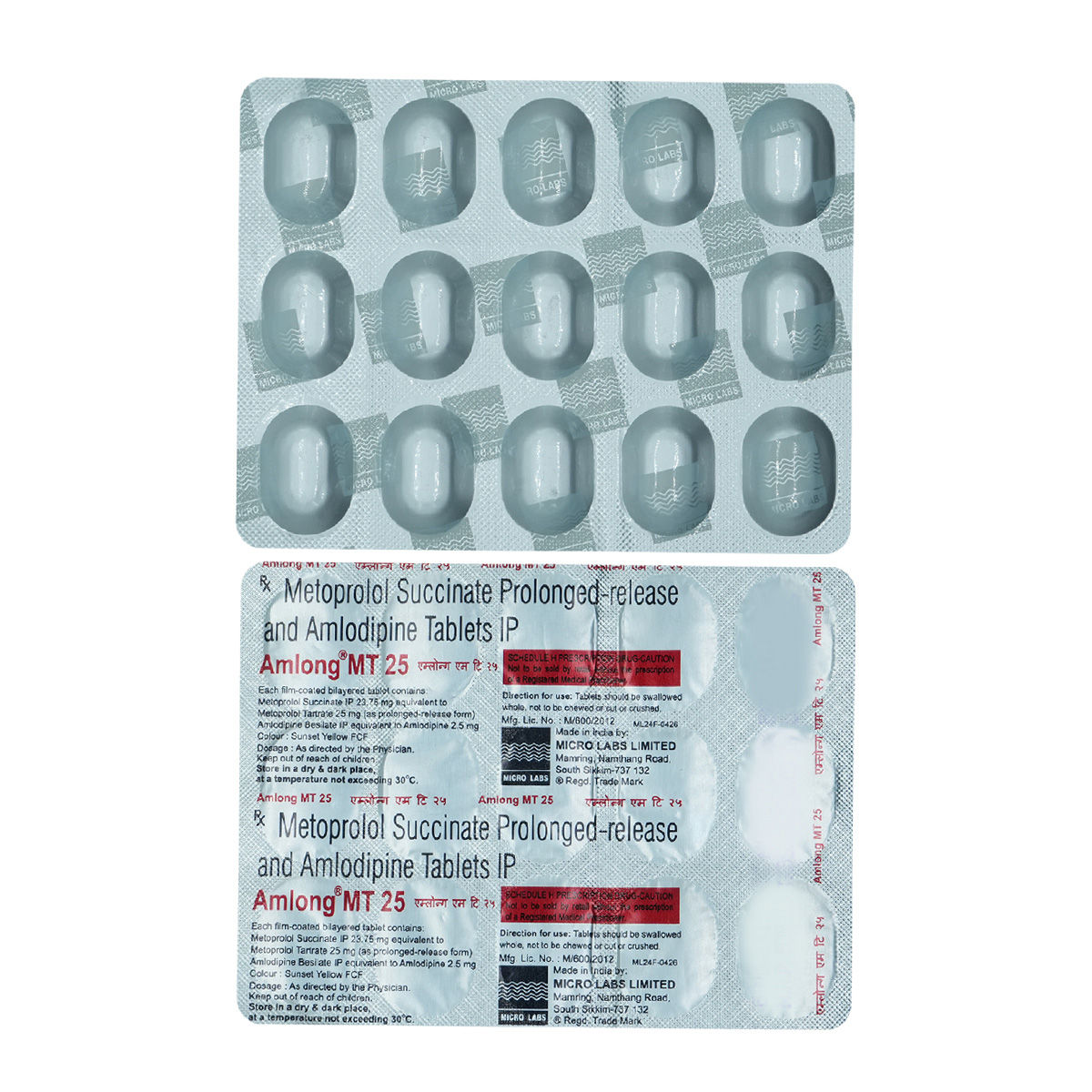 Amlong MT 2.5/25 Tablet 15's Price, Uses, Side Effects, Composition ...