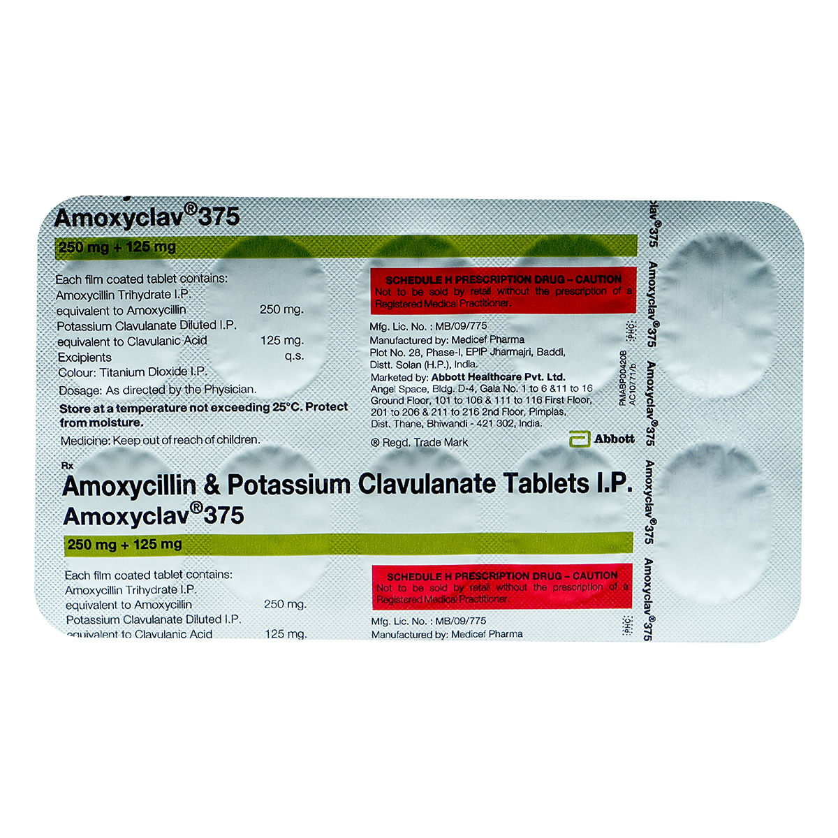 Amoxyclav 375 Tablet | Uses, Side Effects, Price | Apollo Pharmacy