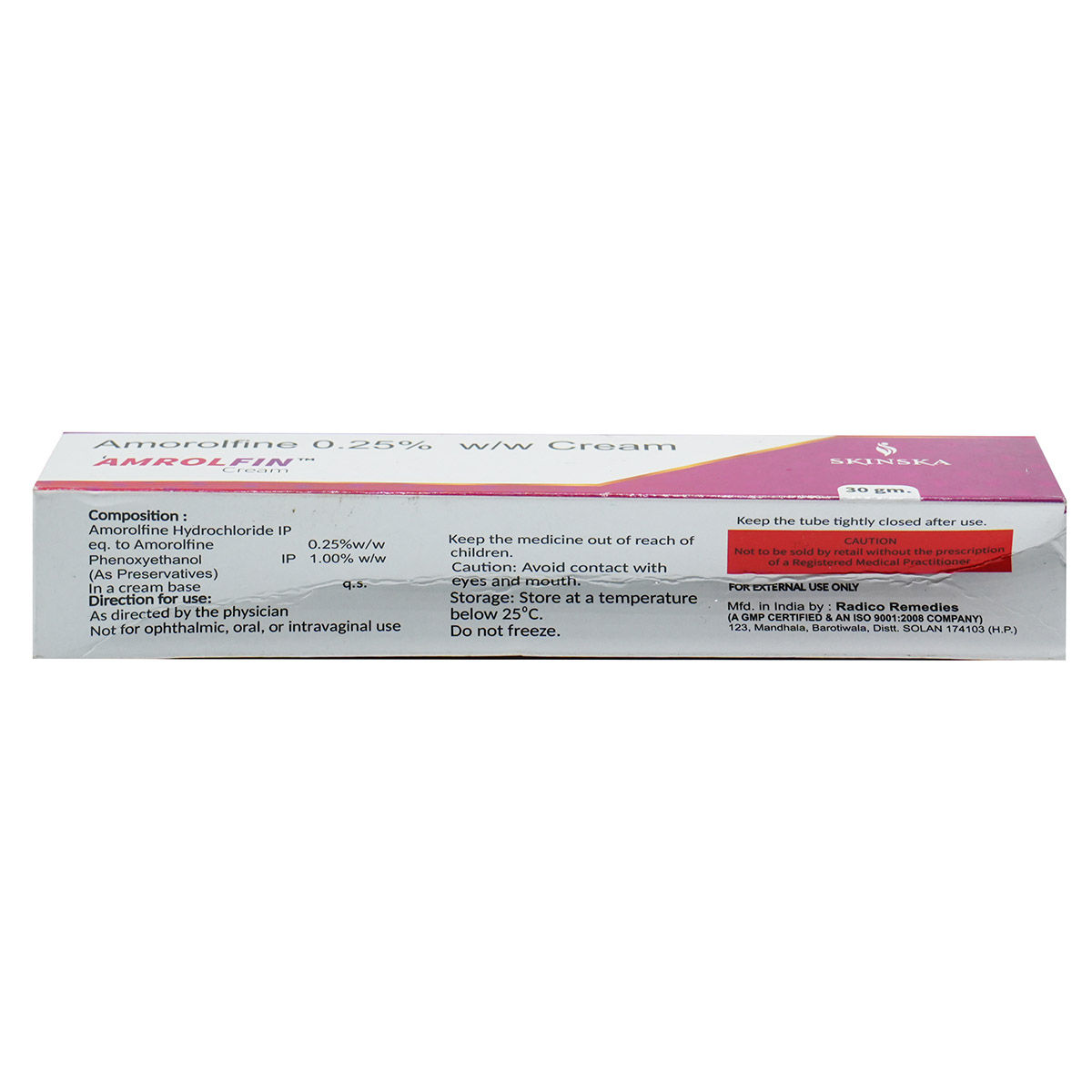 Amrolfin 0.25% Cream | Uses, Side Effects, Price | Apollo Pharmacy