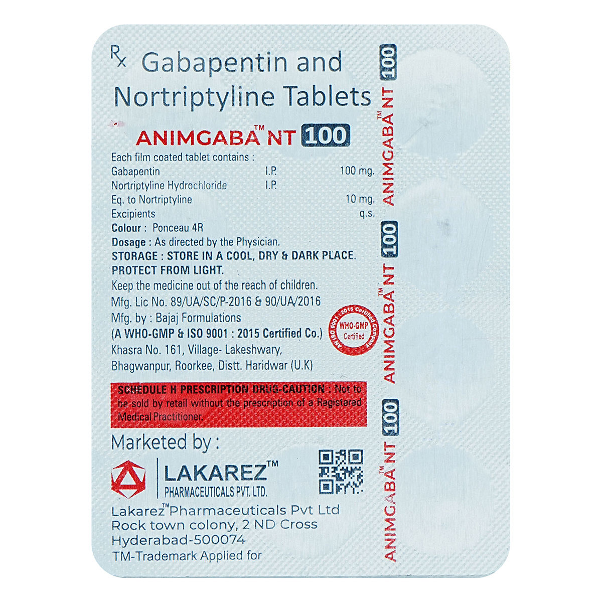 Animgaba NT 100 Tablet | Uses, Side Effects, Price | Apollo Pharmacy