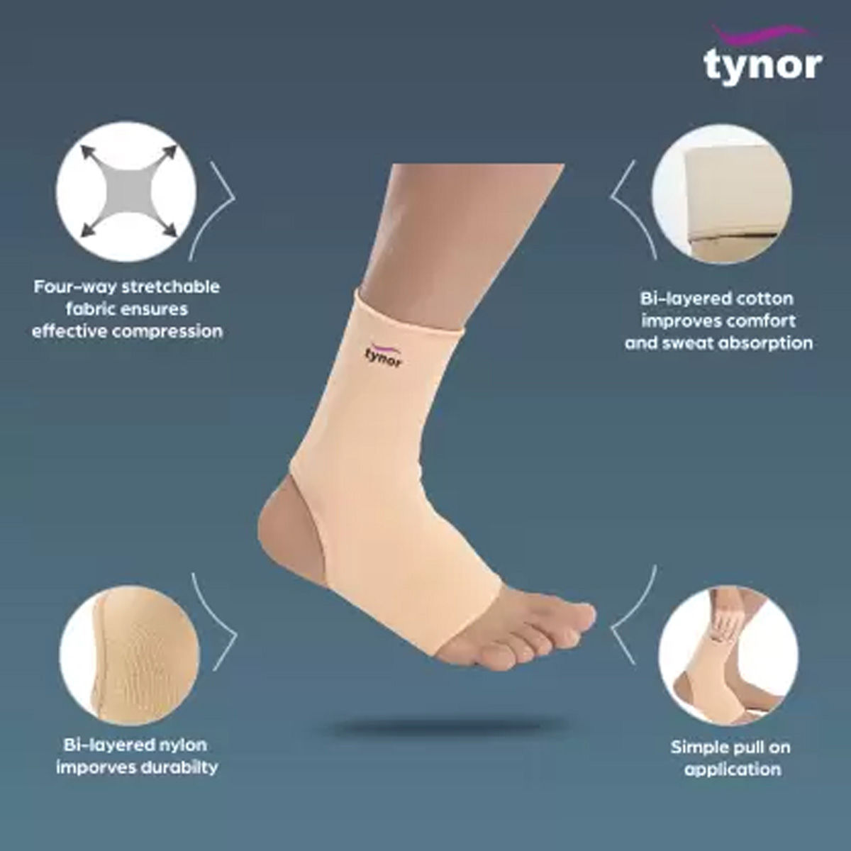 Tynor Anklet Large, 1 Count Price, Uses, Side Effects, Composition ...