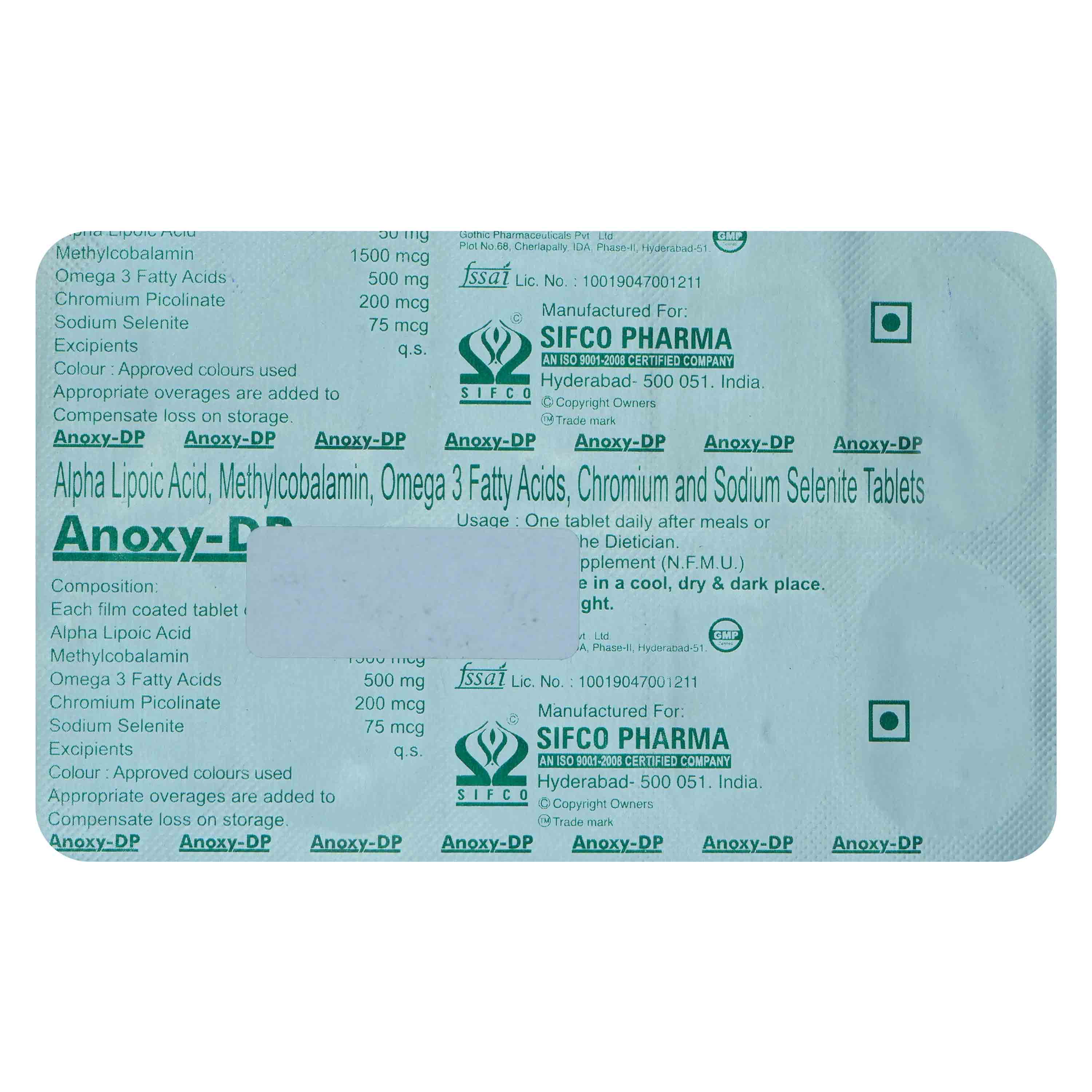 Anoxy-DP Tablet | Uses, Side Effects, Price | Apollo Pharmacy
