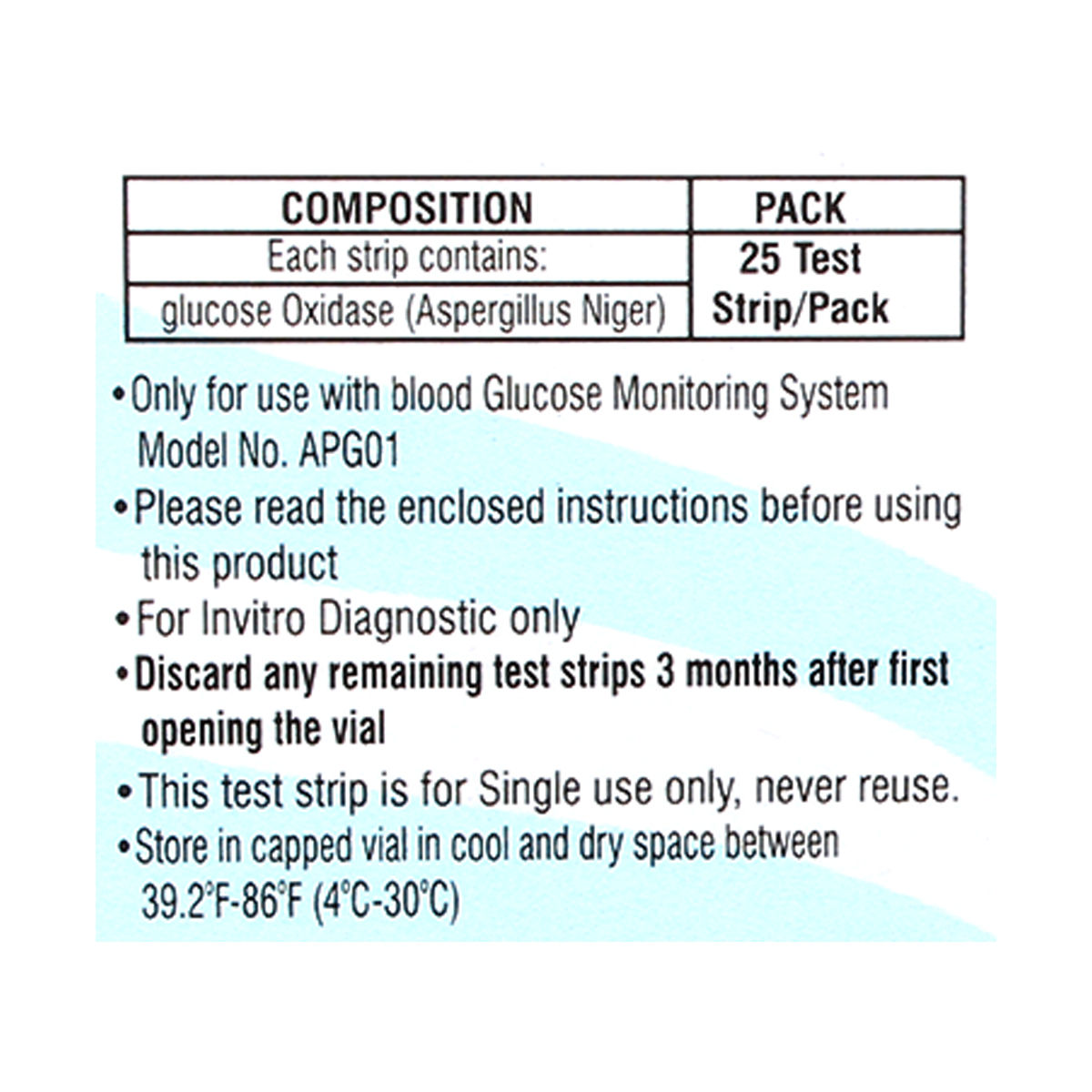 Apollo Pharmacy Blood Glucose 25 Test Strips + 25 Lancets, 1 kit Price ...
