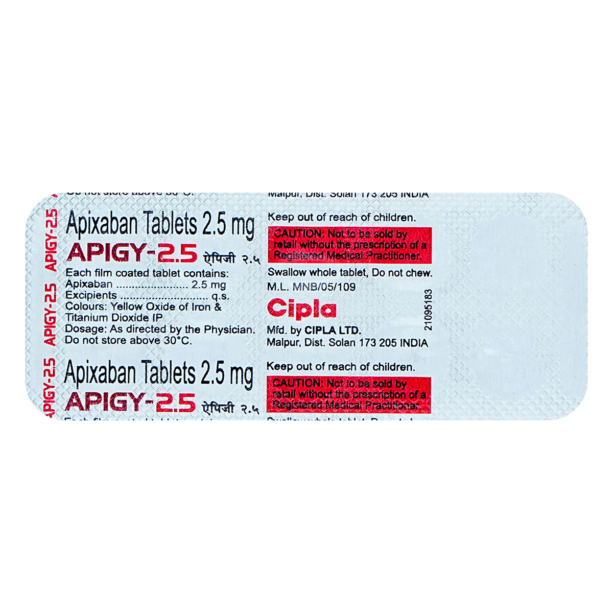 Apigy 2.5 Tablet | Uses, Side Effects, Price | Apollo Pharmacy