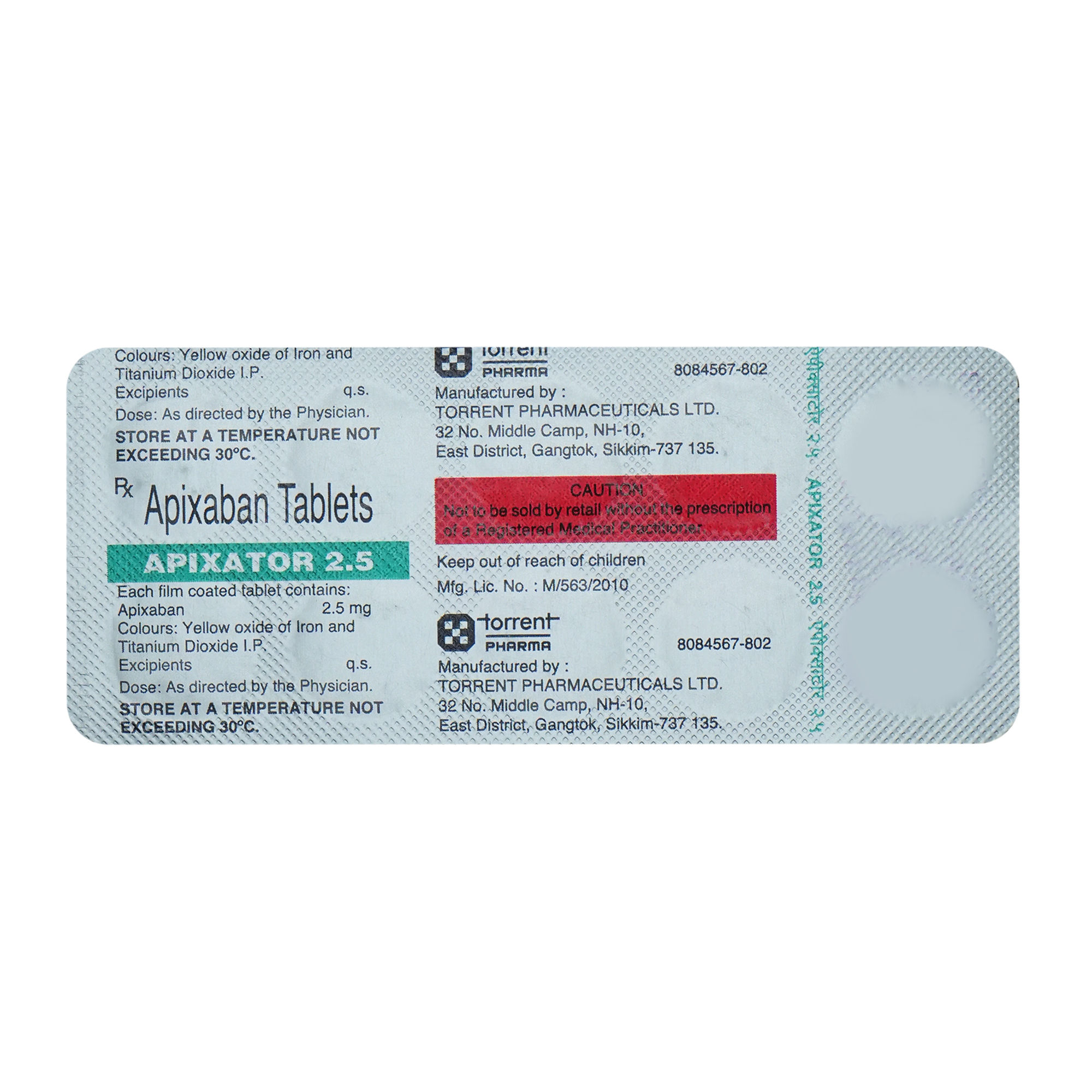Apixator 2.5 mg Tablet | Uses, Side Effects, Price | Apollo Pharmacy