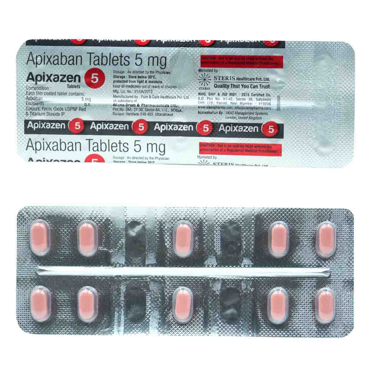 Apixazen 5 Tablet | Uses, Side Effects, Price | Apollo Pharmacy