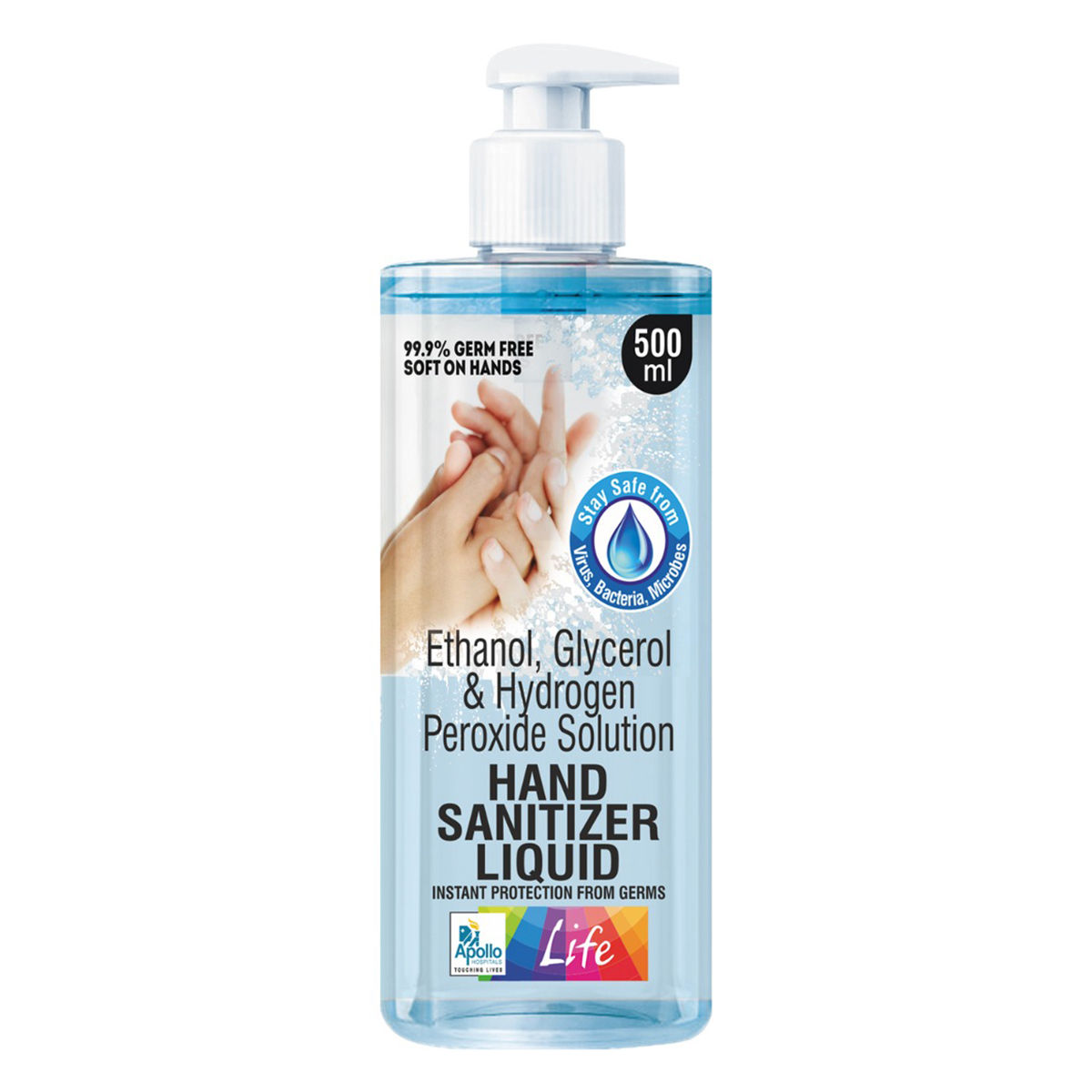 Buy Apollo Life Hand Sanitizer Liquid With Dispenser, 500 ml | 19 ...