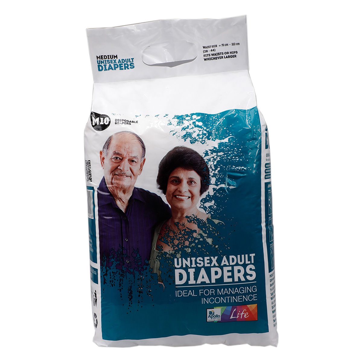 Apollo Life Unisex Adult Diapers Medium, 10 Count Price, Uses, Side ...