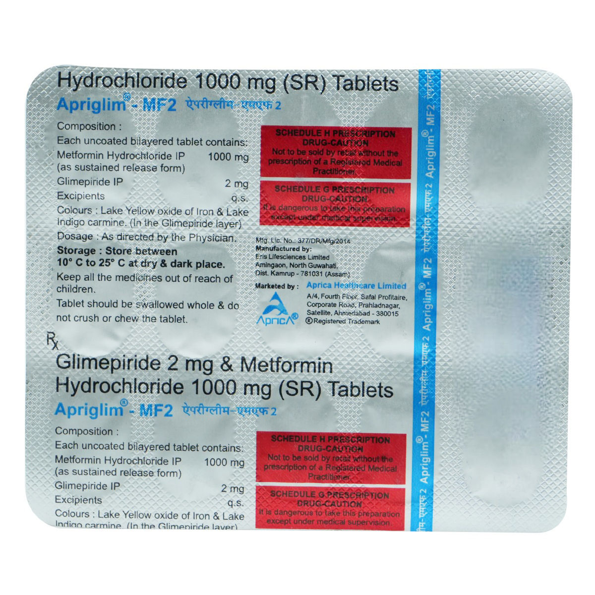 Apriglim-MF2 Tablet 15's Price, Uses, Side Effects, Composition ...