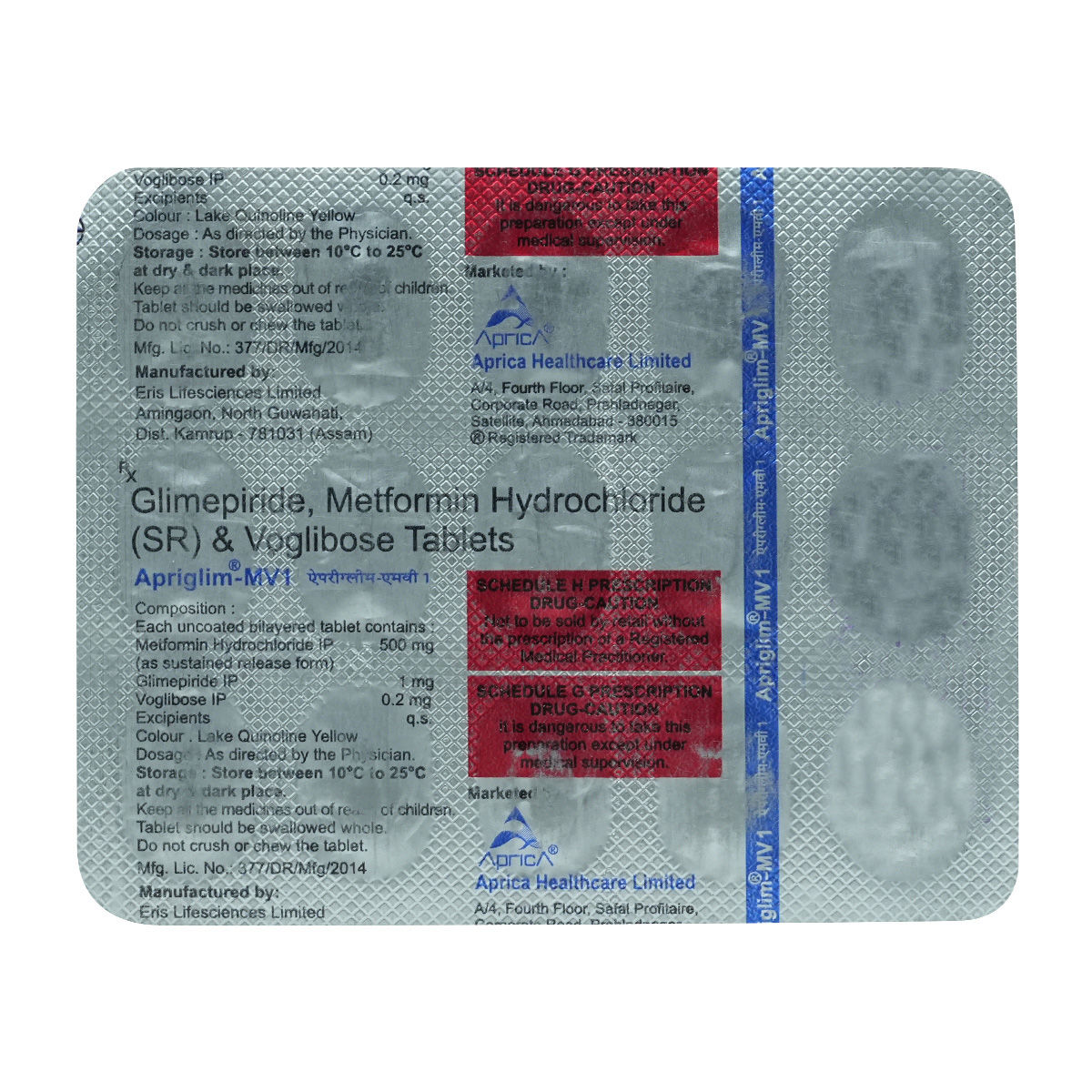 Apriglim-MV 1 Tablet | Uses, Side Effects, Price | Apollo Pharmacy