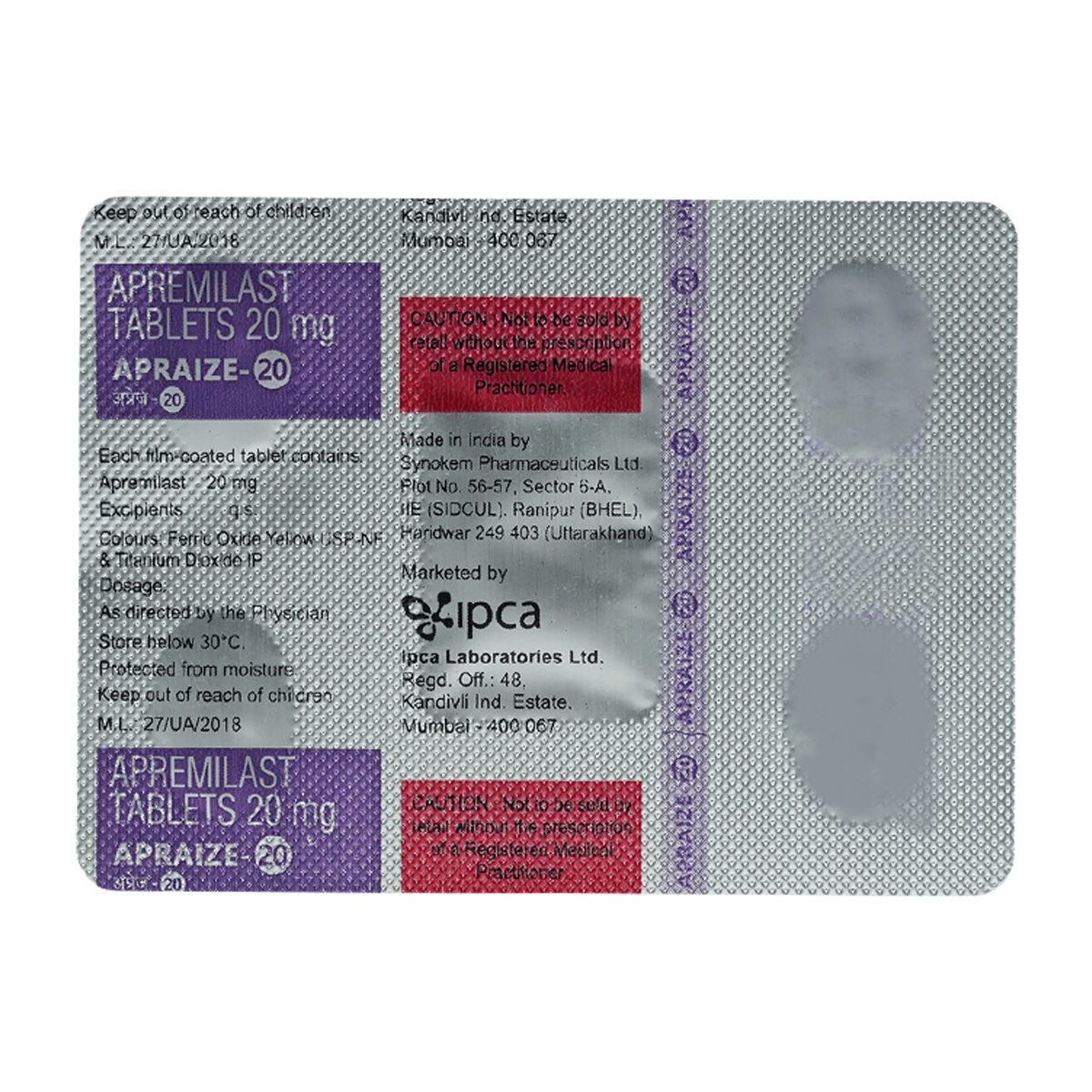 Apraize-20 Tablet | Uses, Side Effects, Price | Apollo Pharmacy